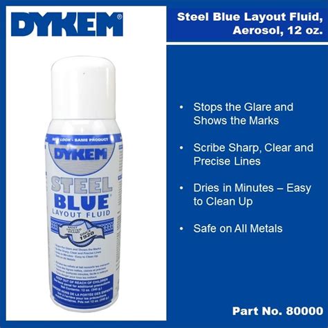 Dykem Steel Blue Layout Fluid Aerosol 12 Oz 80000 Shopee Philippines