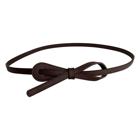 Cbgelrt Skinny Leather Belts For Women Fashion Bow A Tie Thin Waist