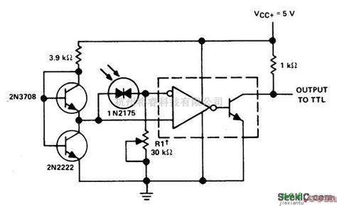 控制电路中的精密光电二极管比较器电路 接线图网