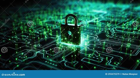 Cybersecurity And Data Protection Concept Generative Ai Stock Image
