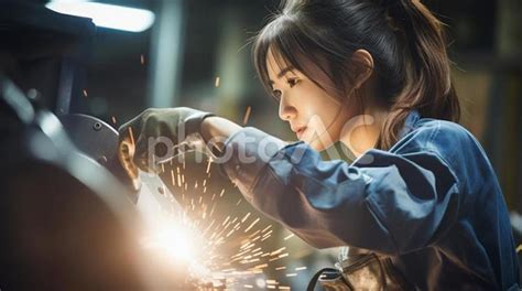 工場勤務・女性作業員 No 27477814｜写真素材なら「写真ac」無料（フリー）ダウンロードok