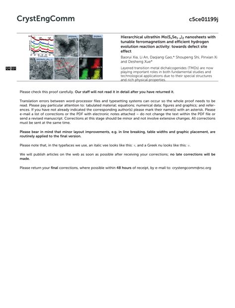 Pdf Hierarchical Ultrathin Mosxse1−x2 Nanosheets With Tunable
