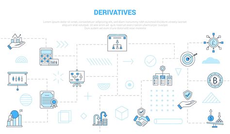 Premium Vector Derivatives Concept With Icon Set Template Banner With