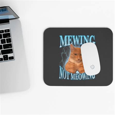 Funny Cat Meme Mewing Looksmax Meowing Cat Trend Mouse Pads Sold By