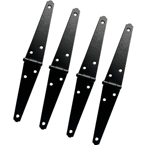 Heavy Duty Strap Hinges Black Shed Door Gate Hinges With Screws