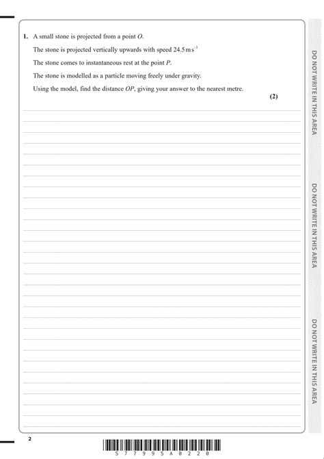SOLUTION 0s5 9ma0 32 Mechanics Mock Set 5 Question Paper Pdf Studypool