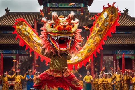 国潮国风舞龙舞狮传统艺术文化图片 包图网