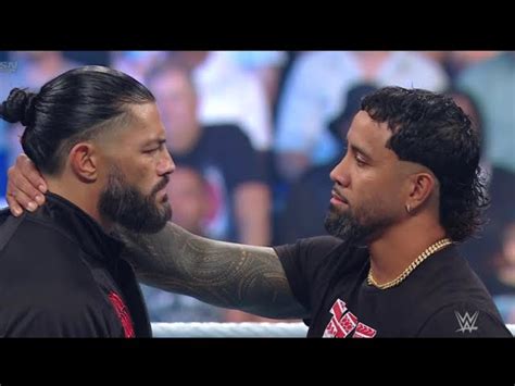 Jey Uso Agus A Bhean Chéile Jey Uso Battles Grayson Waller As Roman