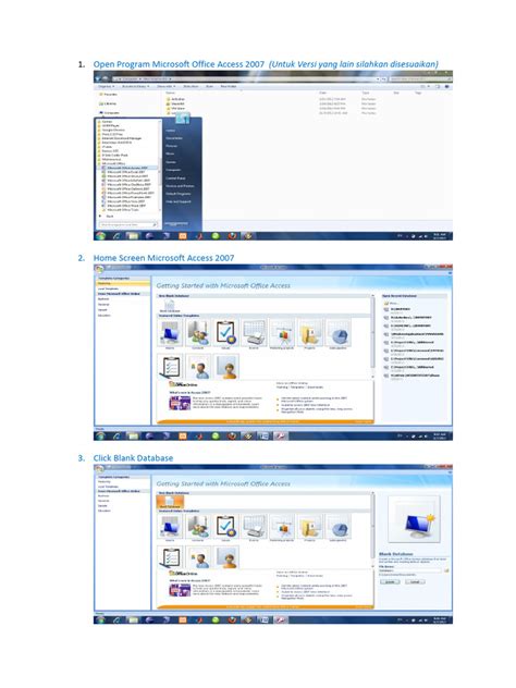 Tutorial Create Project With Db Ms Access Pdf Software Computing