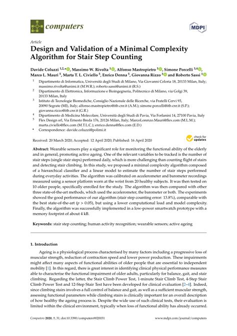 pdf design and validation of a minimal complexity algorithm for stair