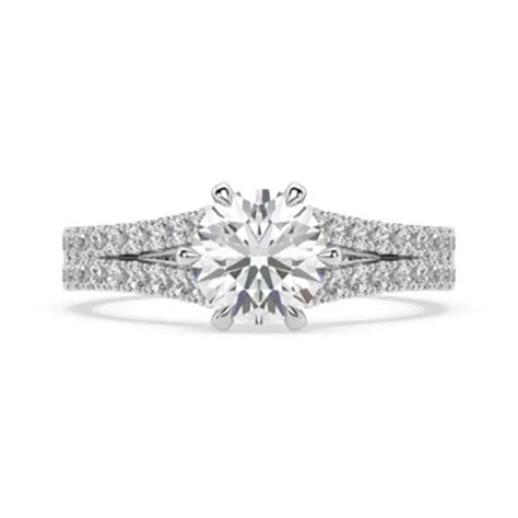 Round Diamond Ring With Split Shank Band Waldemar Jewellers