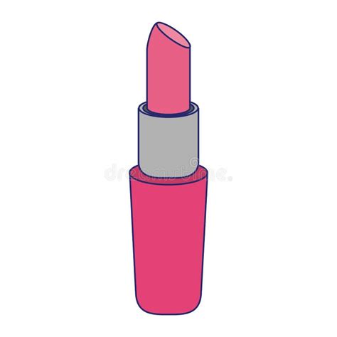 Woman Lipstick Cartoon In Black And White Stock Vector Illustration