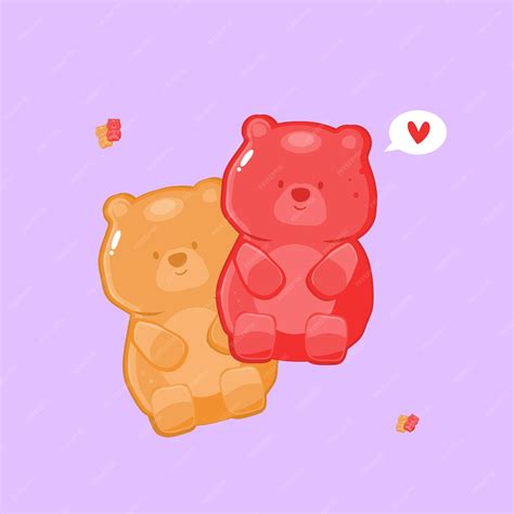 Premium Vector Cute Simple Gummy Bear