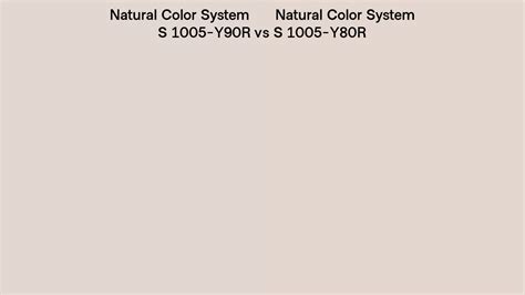 Natural Color System S 1005 Y90r Vs S 1005 Y80r Side By Side Comparison