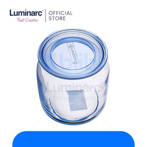 Promo Luminarc Toples Rondo Jar Ice Blue 0 5 Liter 2 Pcs Diskon 12