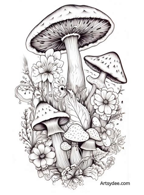Easy Mushroom Drawing Ideas For Your Sketchbook Artsydee Drawing Painting Craft