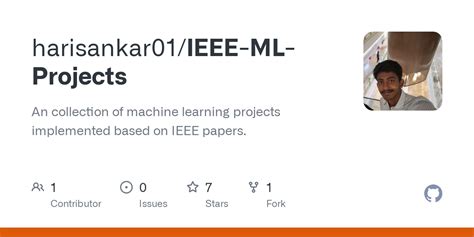 Github Harisankar01ieee Ml Projects An Collection Of Machine