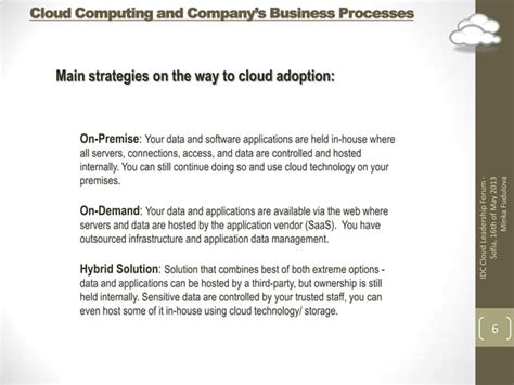 Cloud Cpmputing And Busness Processes Ppsx