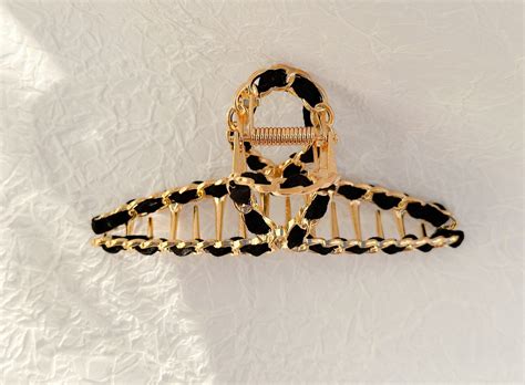 Black Vintage Metal Hair Claw Clip Metal Chain Hair Claw Clip Retro