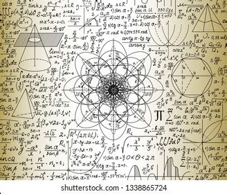 Scientific Vector Seamless Pattern Mathematical Physical Stock Vector Royalty Free
