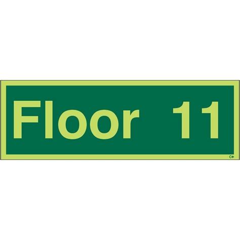 Floor 11 Floor Identification Sign Class C
