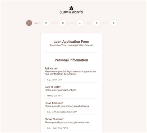 Loan Application Form Form Falcon