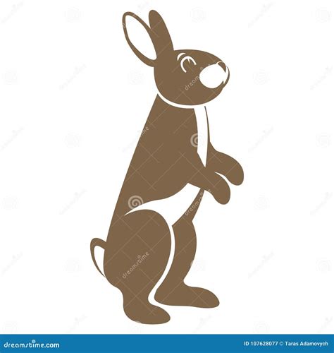 Rabbit Vector Illustration Flat Style Profile Side Stock Vector