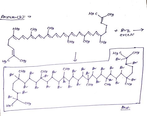 Solved Question 2 Draw The Structure Of Lycopene After It Reacts