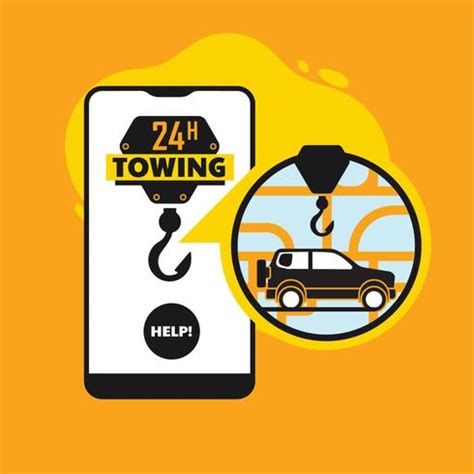 Online Roadside Assistance Car Towing Service Mobile App Concept Vector Art At Vecteezy