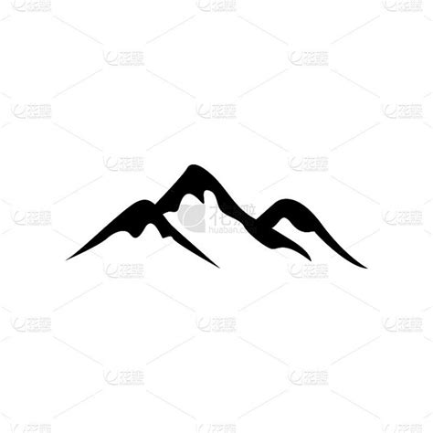 山设计模板矢量孤立插图