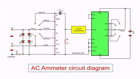 Icl7107 Ac Ammeter Circuit Diagram