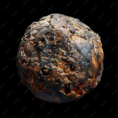 Premium Photo Boron Ore With Spherical Nodular Form Brownish Black