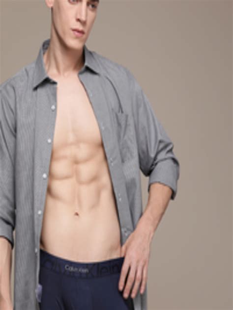 Buy Calvin Klein Underwear Men Navy Blue Solid Low Rise Trunk Nb3312vn7