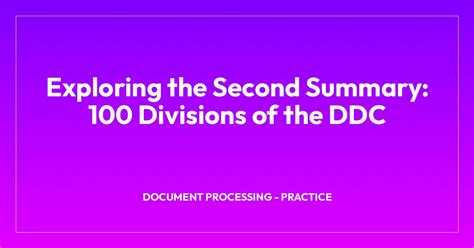 Exploring The Second Summary 100 Divisions Of The Ddc Lis Library And Information Science Academy