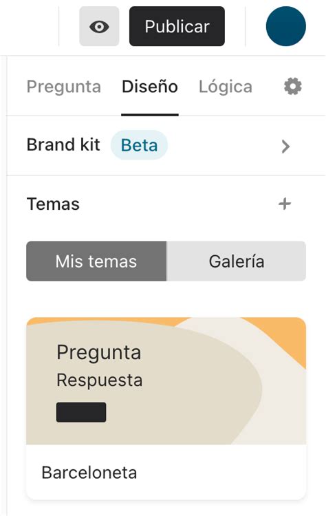 Cómo aplicar un tema a tu typeform Centro de Ayuda Typeform