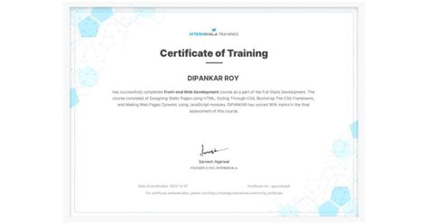 Successfully Completed The Front End Web Development Training From