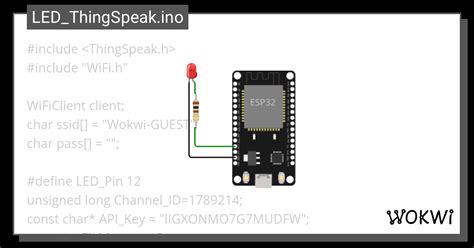 LED ThingSpeak Ino Wokwi ESP32 STM32 Arduino Simulator