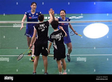 Japan S Mayu Matsumoto First Left And Wakana Nagahara Greet China S