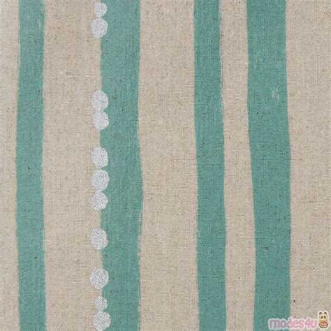 Silver Metallic Natural Color Sea Green Echino Canvas Laminate Fabric