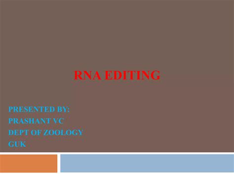 Rna Editing Pptx