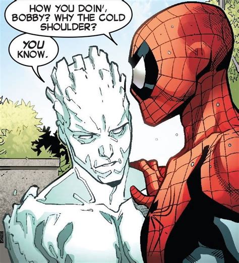 Spider Man And Iceman Marvel Comics Iceman And Human Torch Iceman