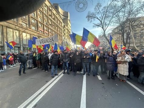 Protestul AUR Anunțul Jandarmeriei