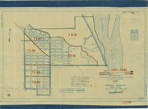 1950 Census Enumeration District Maps Illinois Il Peoria County