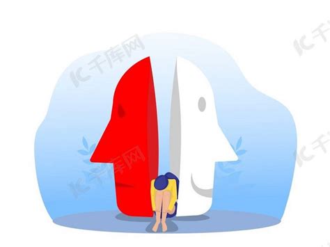 冒名顶替综合症，男人带着快乐或悲伤的表情试戴狂欢节面具。背景图片免费下载海报banner高清大图千库网图片编号6226686