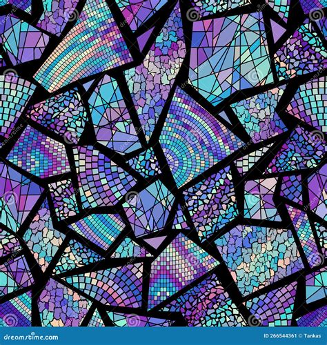 Vector Seamless Mosaic Art Pattern Art Background Stock Image Image Of Uneven Backdrop