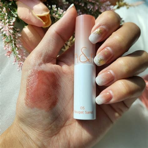 롬앤 글래스팅 멜팅 밤 5호 누가샌드 컬러발색 리뷰♡ 네이버 블로그