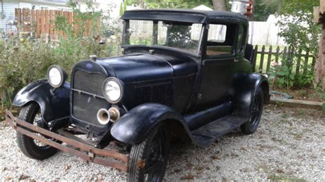 1928 Ford Model A Leatherback Sport Coupe All Stock Street Rod Hot Rod