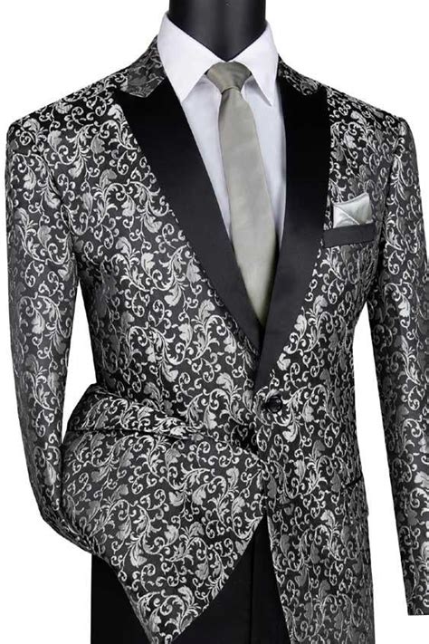Elegant Silver Tuxedo Jacket Separates