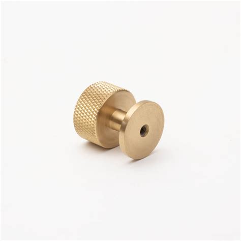 Kitchen Drawer Knurled Knobs Solid Brass