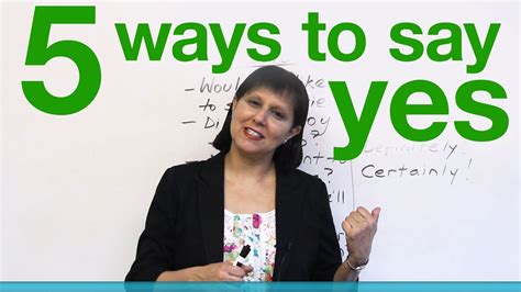 Ways To Say Yes In English Youtube
